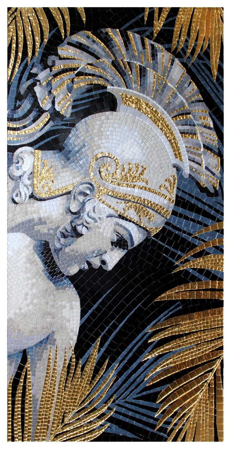 Achilles Mosaic Art Roman Mosaic Technique Wall Art Handmade Art - Etsy
