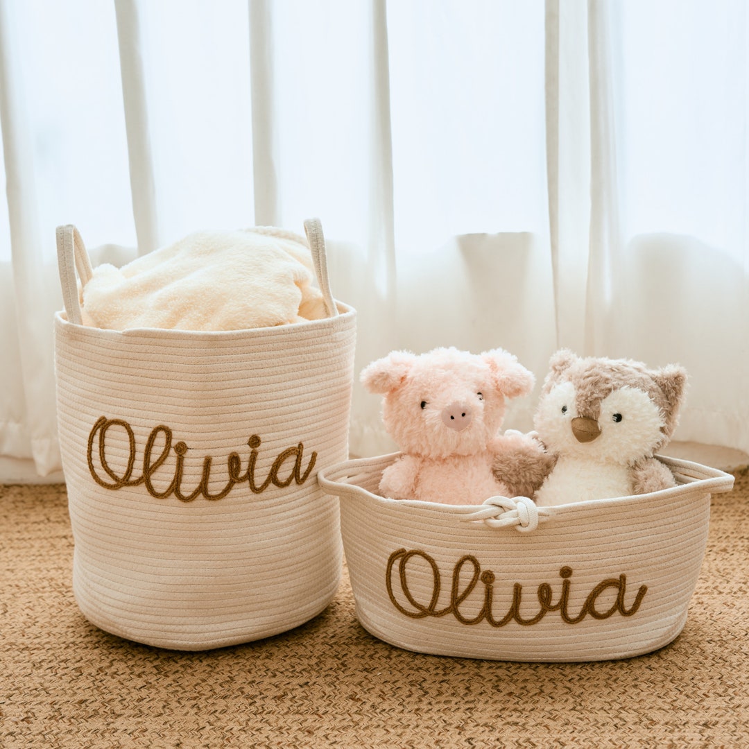 Custom Name Basket, Custom Laundry Basket, Custom Baby Shower Gifts ...