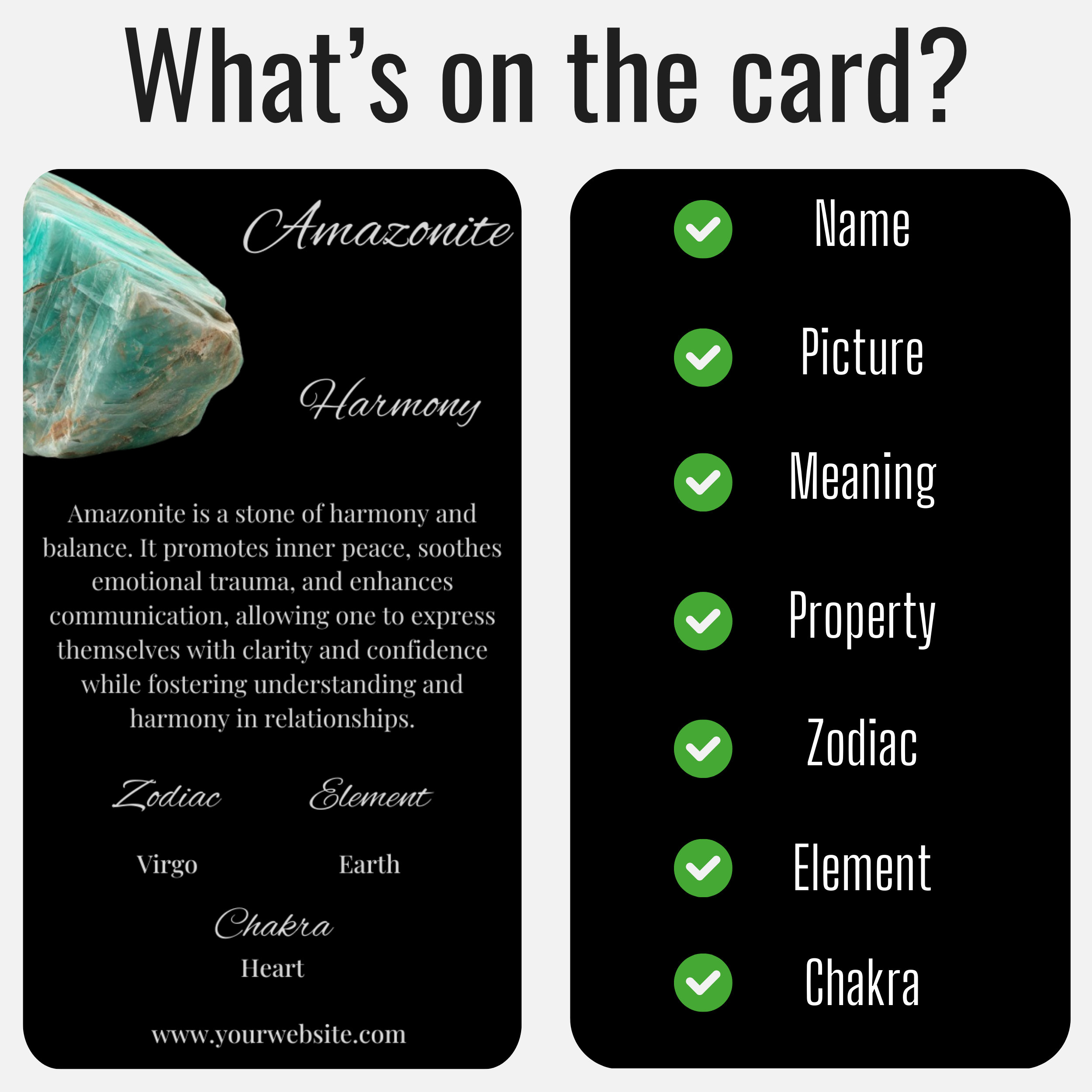 100 Editable Crystal Meaning Cards, Printable Crystal Meaning Cards ...