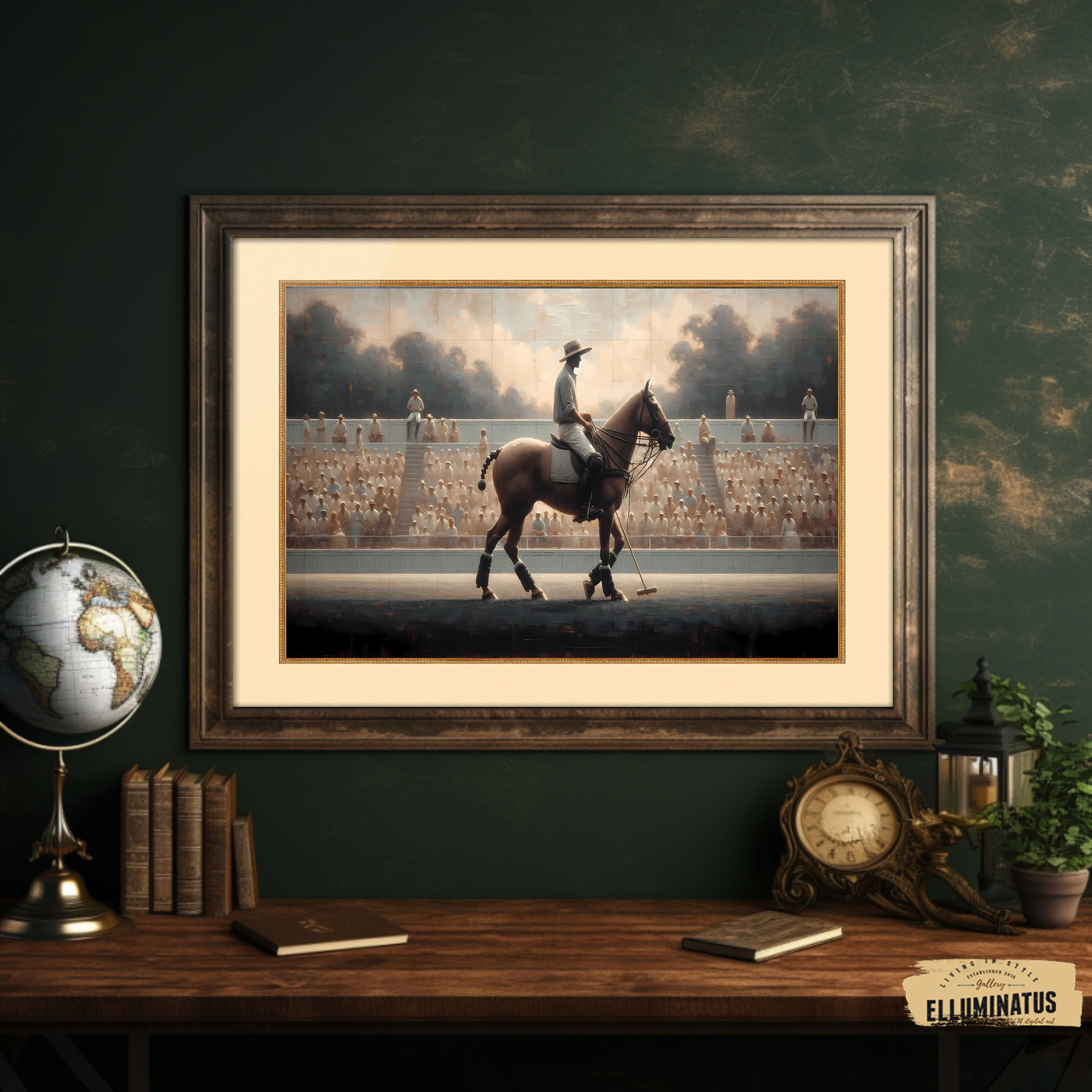The Polo Player, Polo Sport, Vintage Painting, Wall Art, Vintage Wall ...