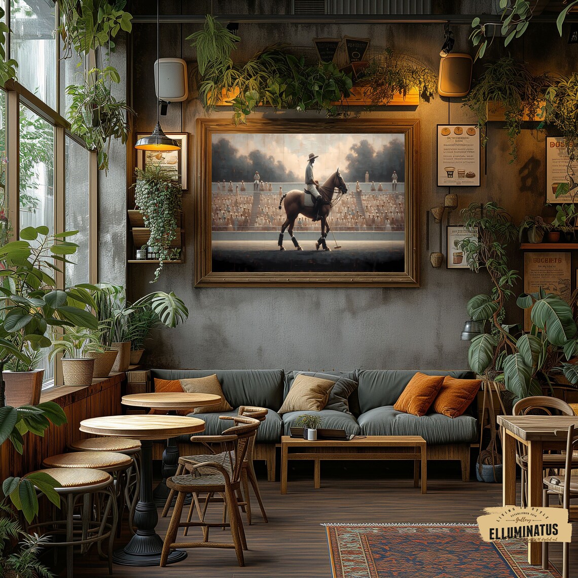 The Polo Player, Polo Sport, Vintage Painting, Wall Art, Vintage Wall ...