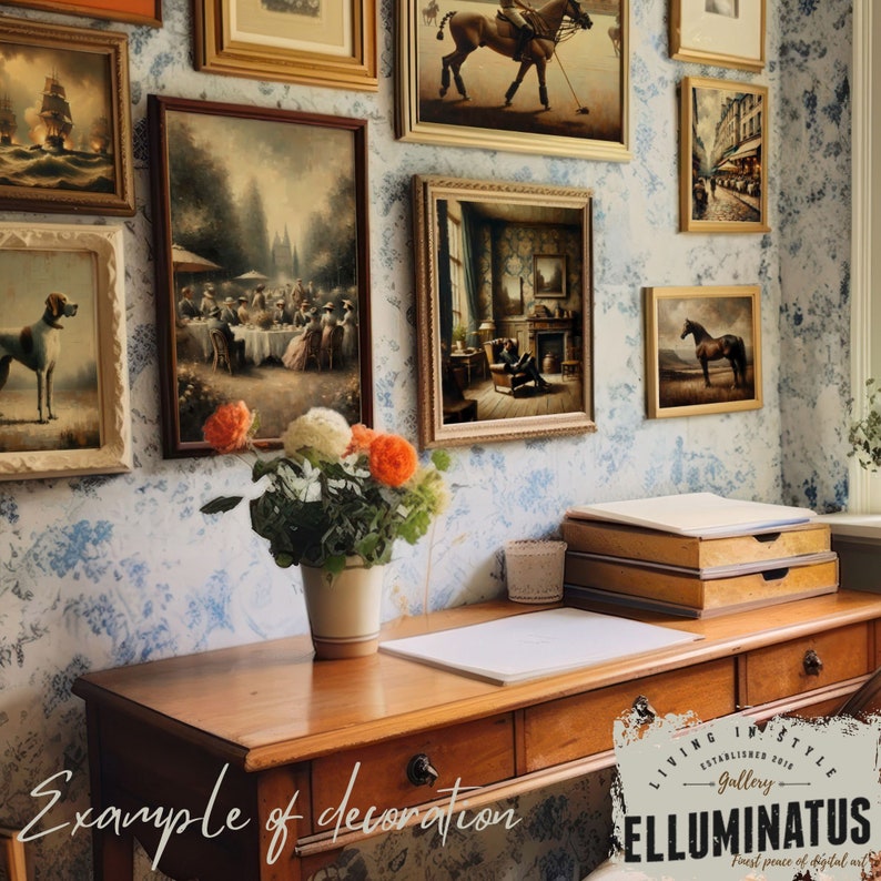 Vintage Painting, English Pointer, Dog Painting, Hunting Wall Art ...