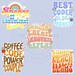Boho Inspirational IT Tech Quotes PNG Sticker Bundle Printable Groovy ...