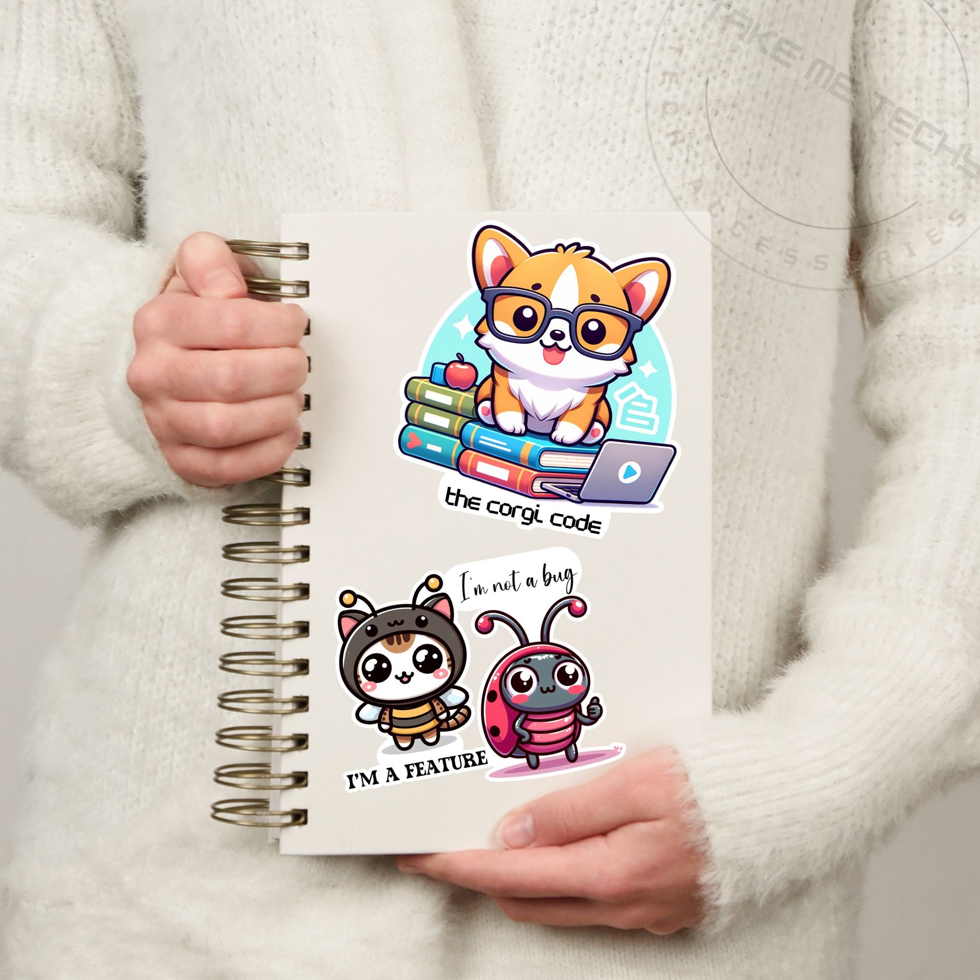 Kawaii Tech Sticker Set Printable Cute IT Digital PNG Sticker Pack for ...