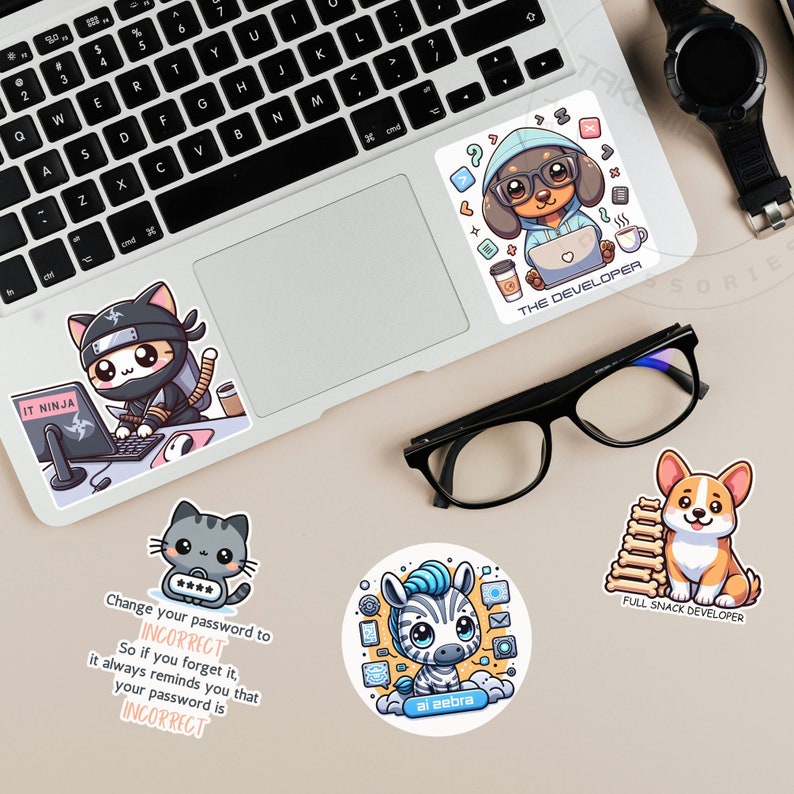 Kawaii Tech Sticker Set Printable Cute IT Digital PNG Sticker Pack for ...