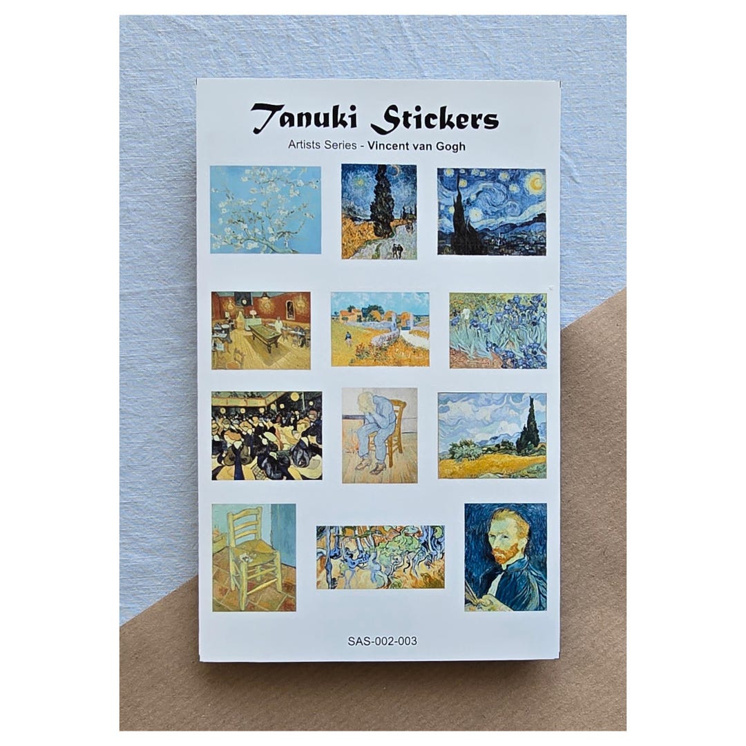 Vincent Van Gogh Vinyl Sticker Sheet Stamp Shape No. 3 (SAS-002-003) - Etsy