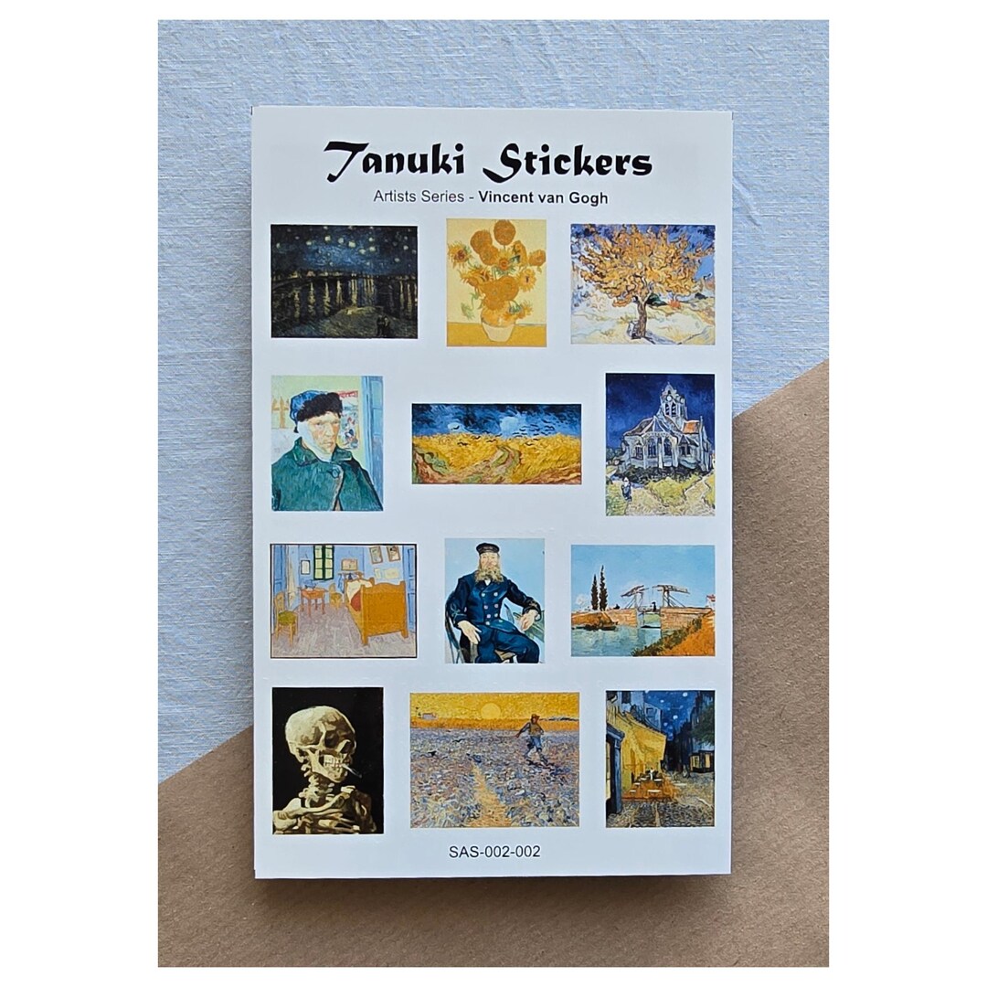 Vincent Van Gogh Vinyl Sticker Sheet Stamp Shape No. 2 (SAS-002-002) - Etsy