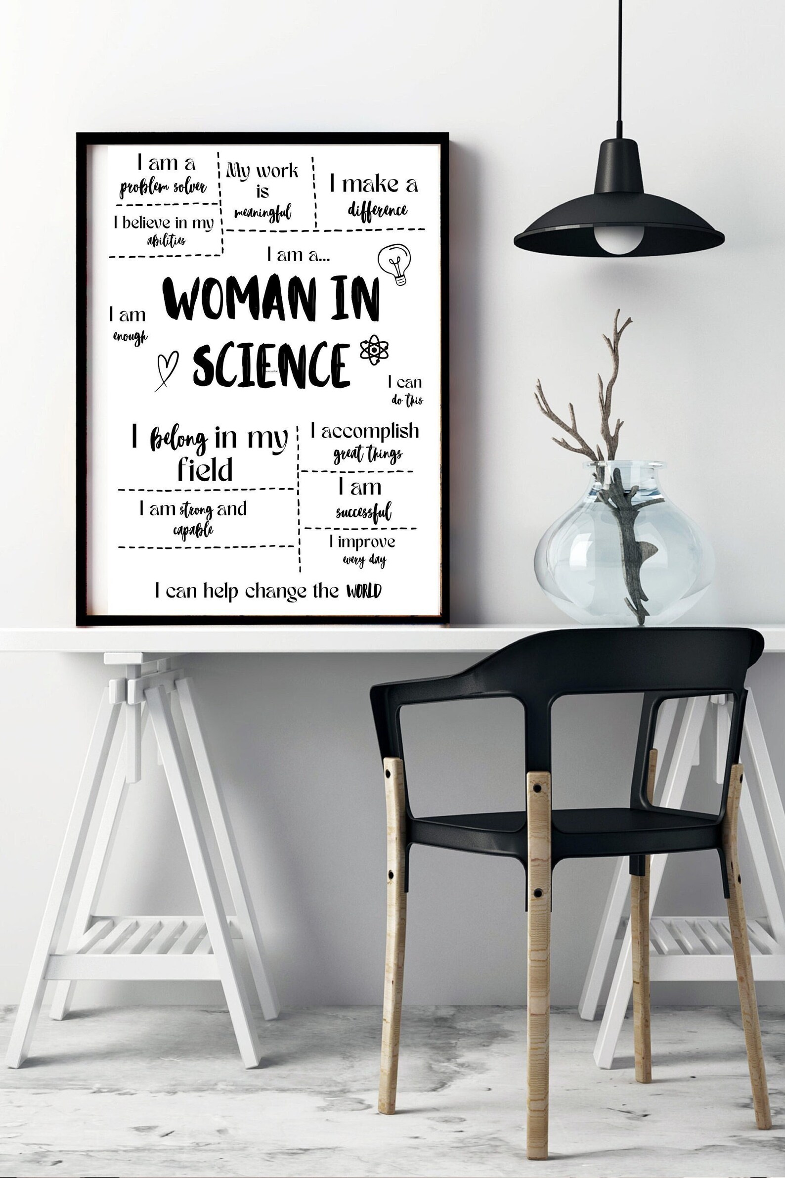 Women in Science Printable Wall Art Daily Affirmations Poster Women in ...