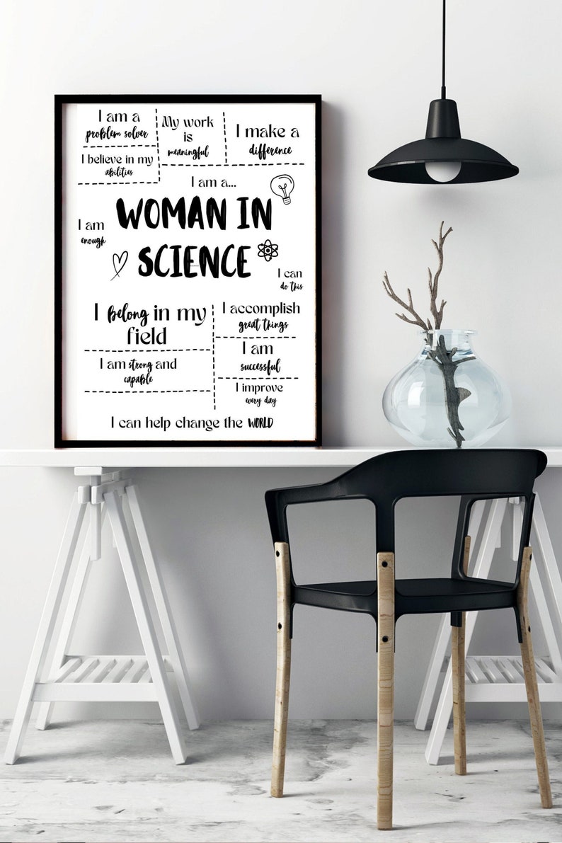 Women in Science Printable Wall Art Daily Affirmations Poster Women in ...