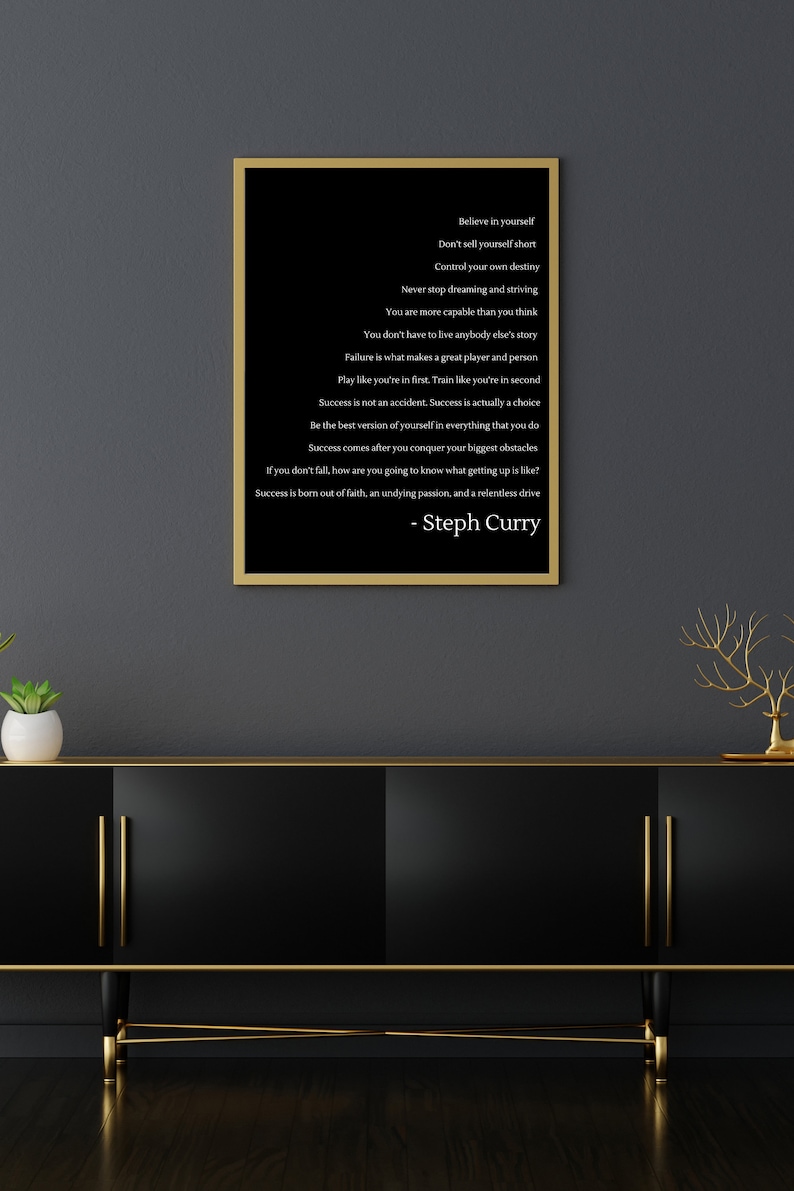 Steph Curry Quotes | Digital Printable Wall Art | Inspirational Quotes ...