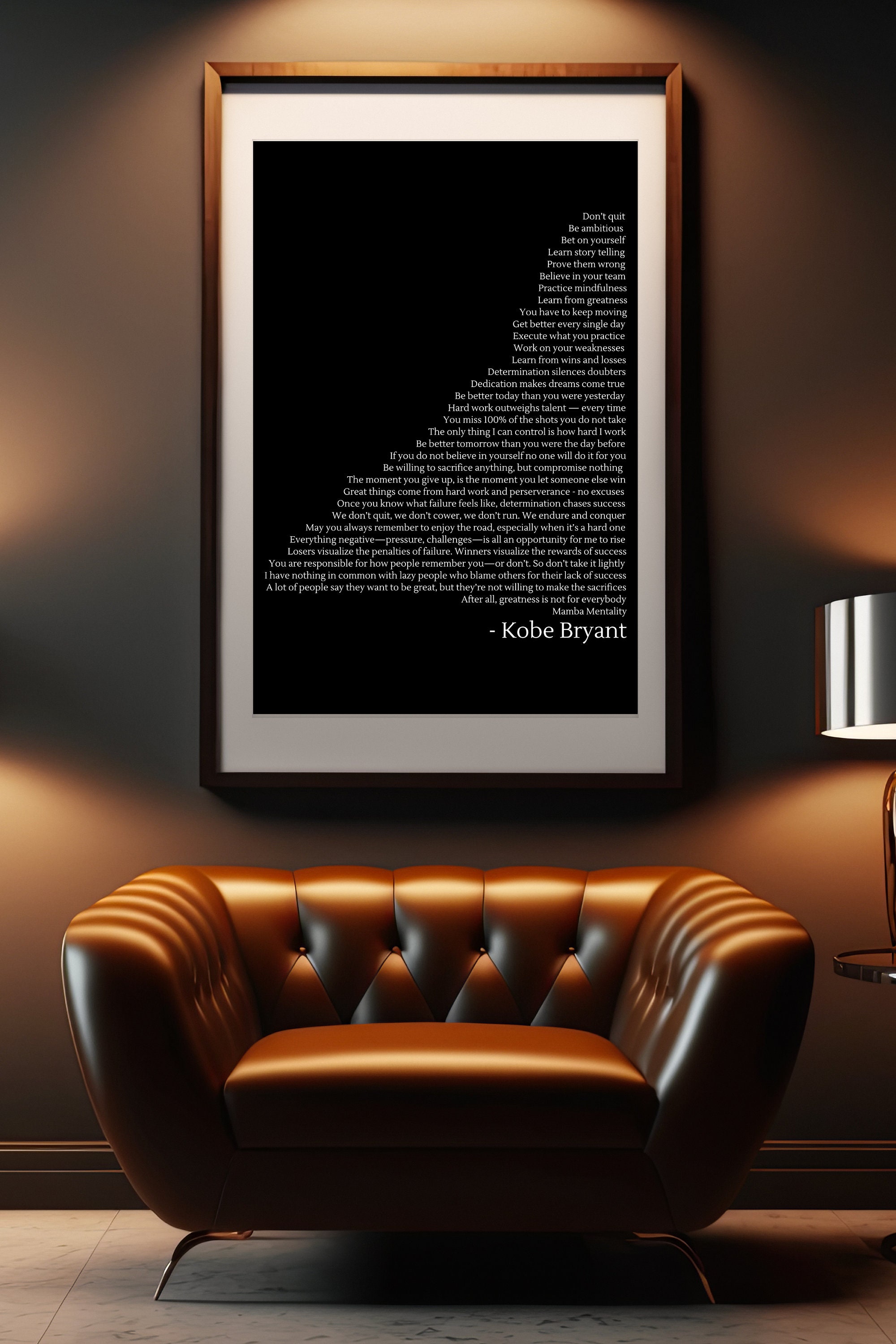 Kobe Bryant Quotes | Digital Printable Wall Art | Inspirational Quotes ...