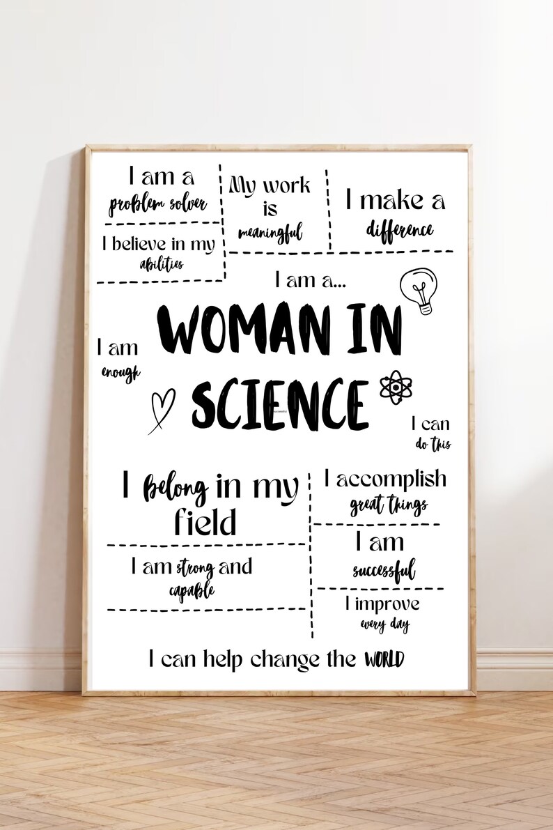 Women in Science Printable Wall Art Daily Affirmations Poster Women in ...