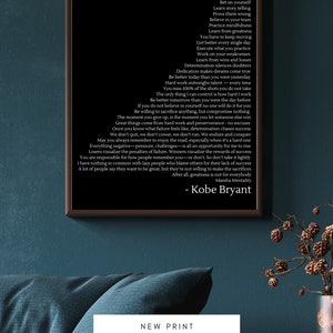 Kobe Bryant Quotes | Digital Printable Wall Art | Inspirational Quotes ...