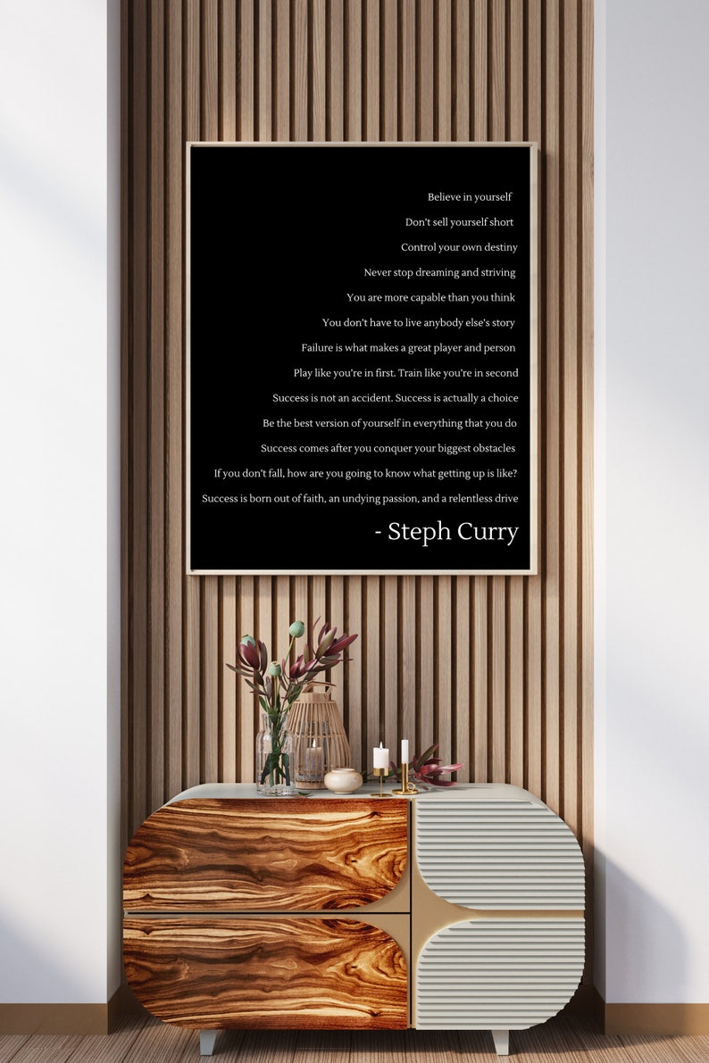Steph Curry Quotes | Digital Printable Wall Art | Inspirational Quotes ...
