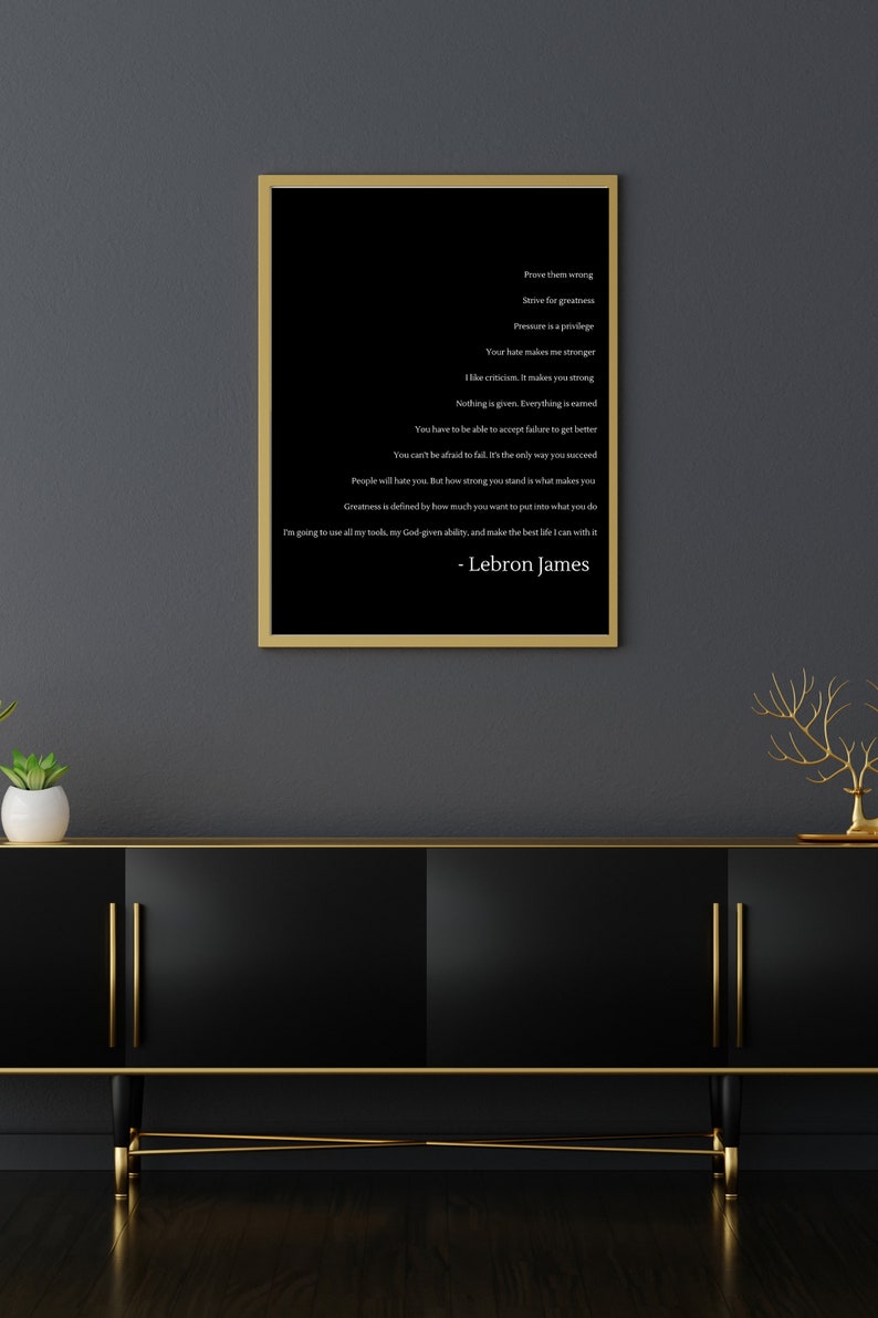 Lebron James Quotes | Digital Printable Wall Art | Inspirational Quotes ...