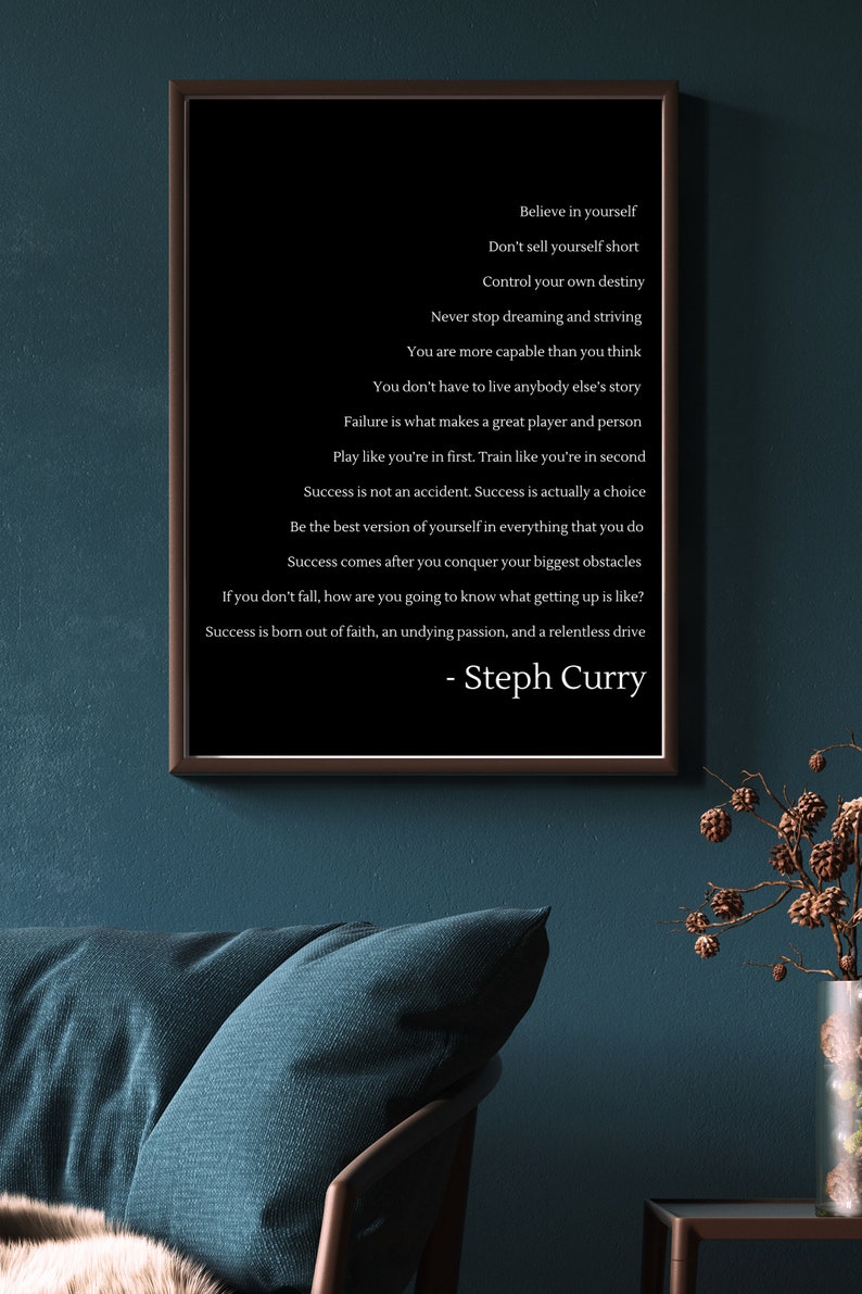 Steph Curry Quotes | Digital Printable Wall Art | Inspirational Quotes ...