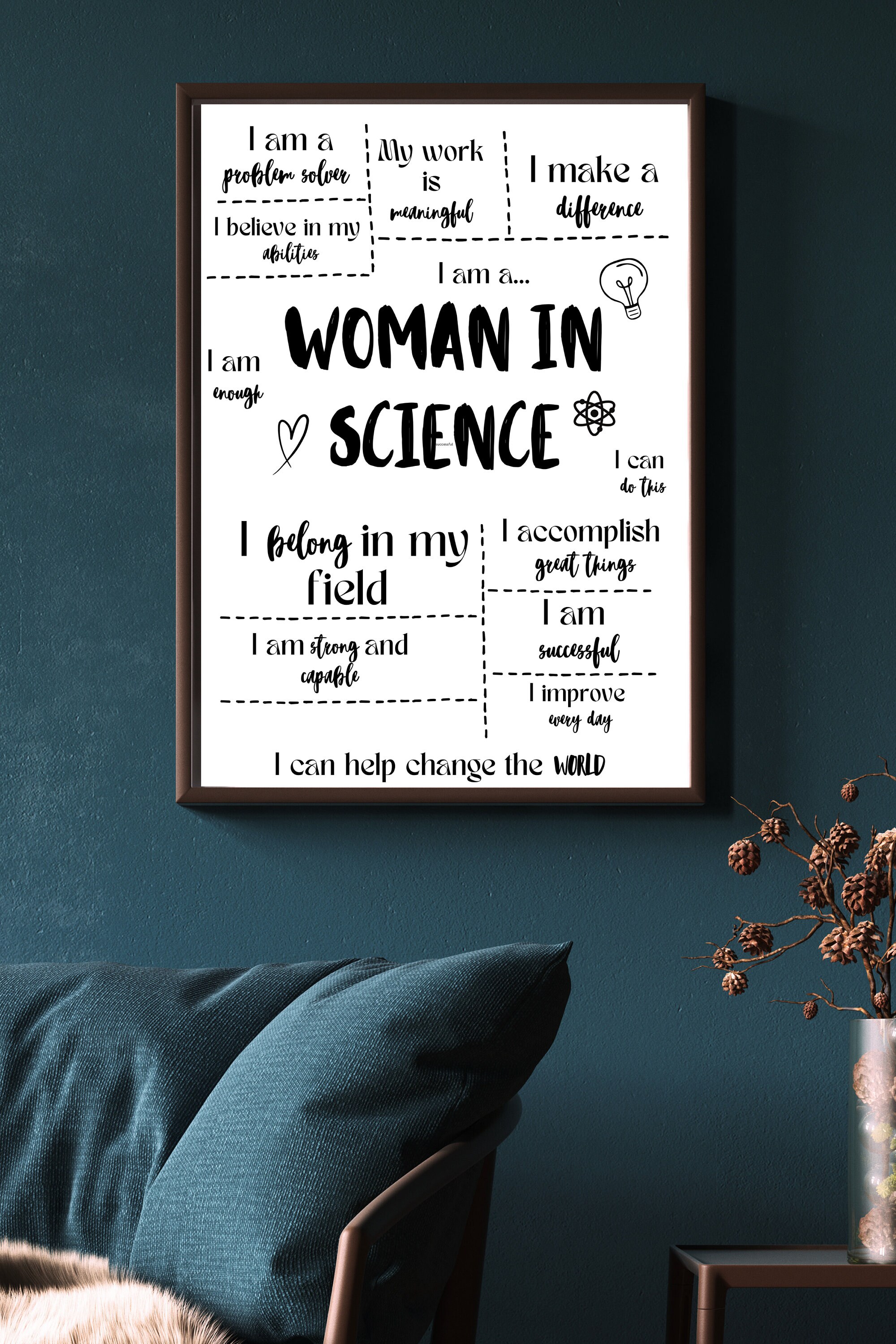 Women in Science Printable Wall Art Daily Affirmations Poster Women in ...