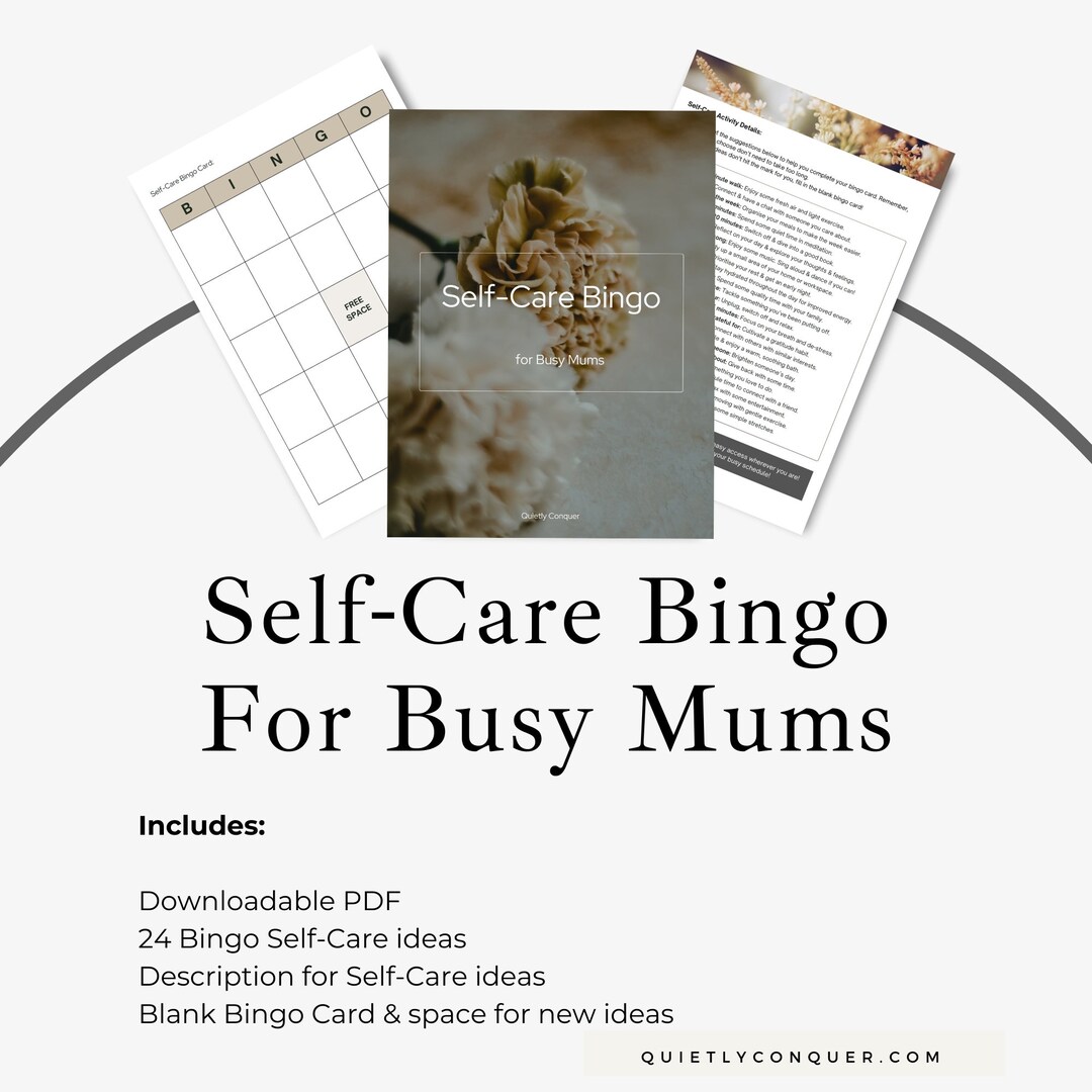 Self Care Bingo for Busy Moms: Printable Checklist (digital Download ...