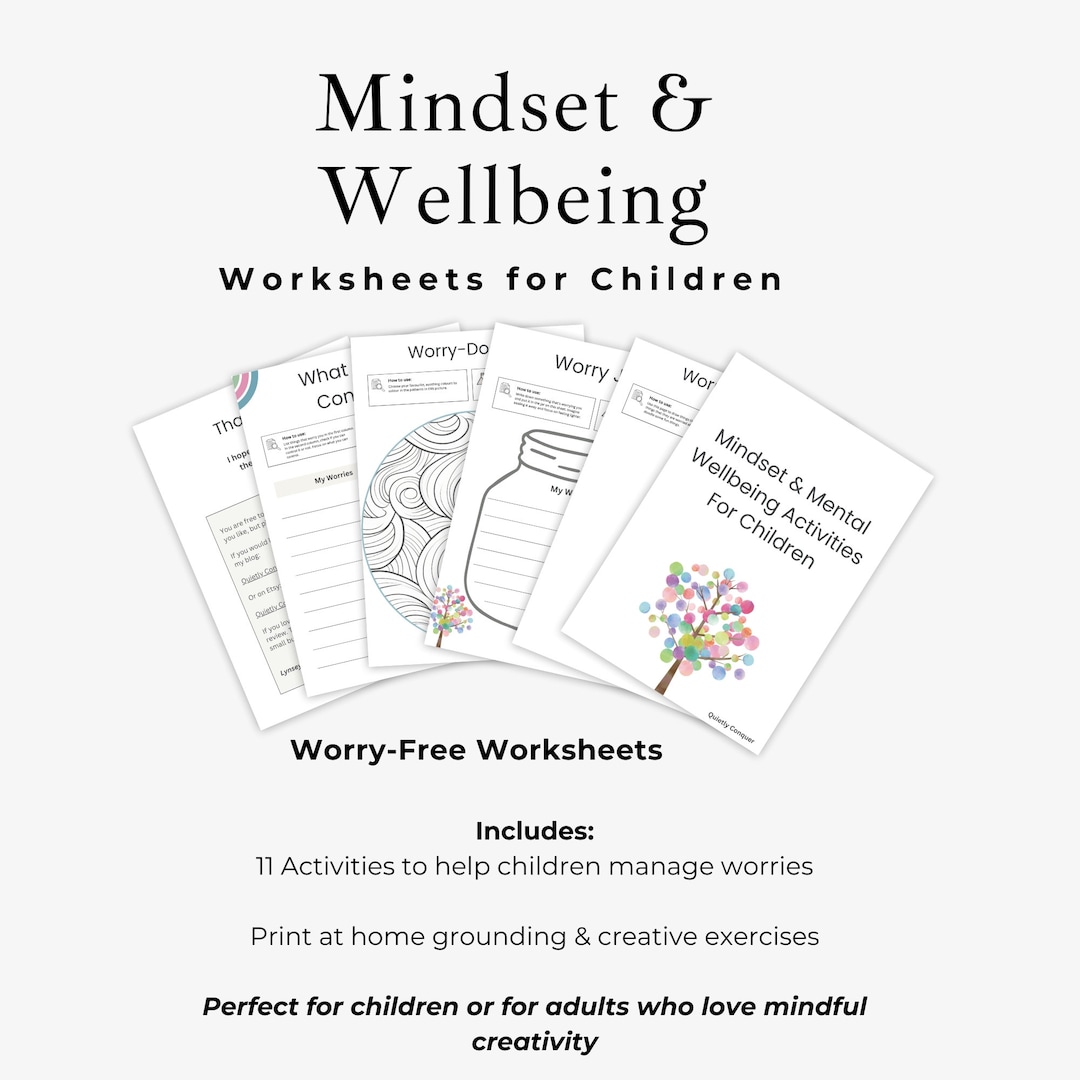 Children's Worry Worksheets, Anxiety Tools, 11 Printable Worksheets ...