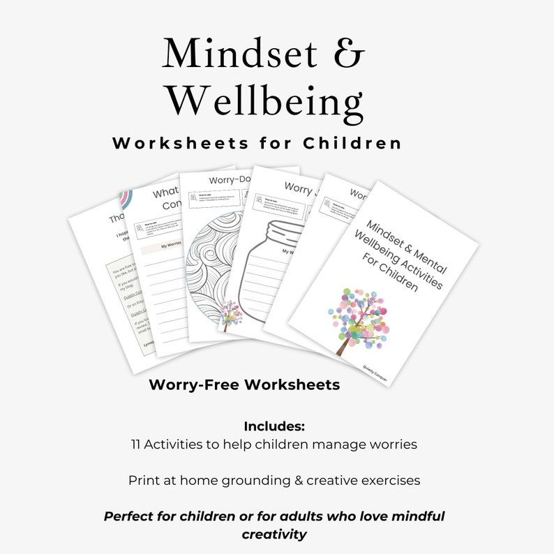 Children's Worry Worksheets, Anxiety Tools, 11 Printable Worksheets ...