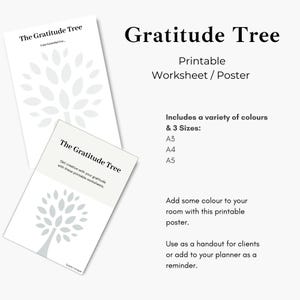 Gratitude Tree: Printable Gratitude Leaves for Tree. Counselling Tools ...