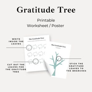 Gratitude Tree: Printable Gratitude Leaves for Tree. Counselling Tools ...