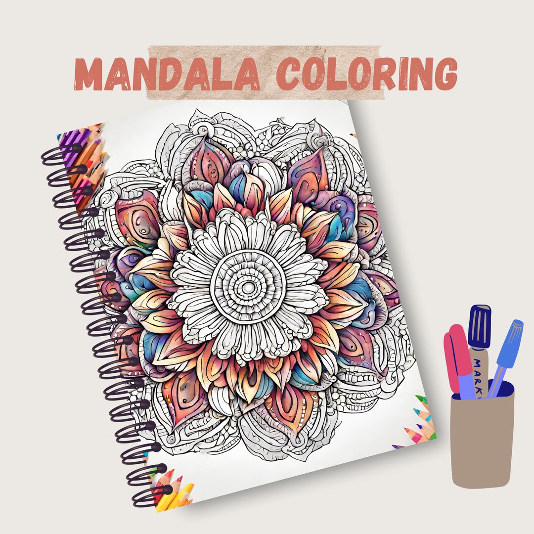 Printable Relaxing Mandalas: Printable Stress Relief Coloring, Therapy ...