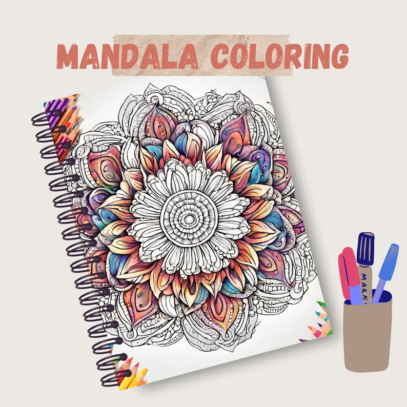 Printable Relaxing Mandalas: Printable Stress Relief Coloring, Therapy ...