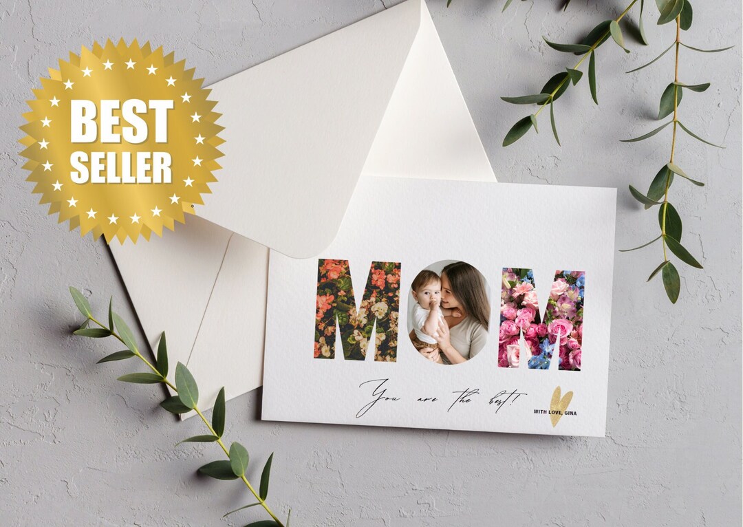 Mother's Day Greetings Card Canva Template Editable and Printable - Etsy