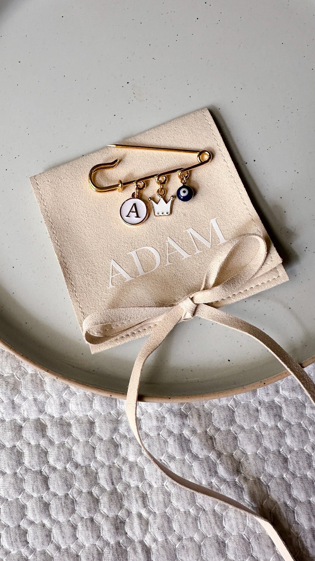 Personalized Gold Baby Pins - Etsy