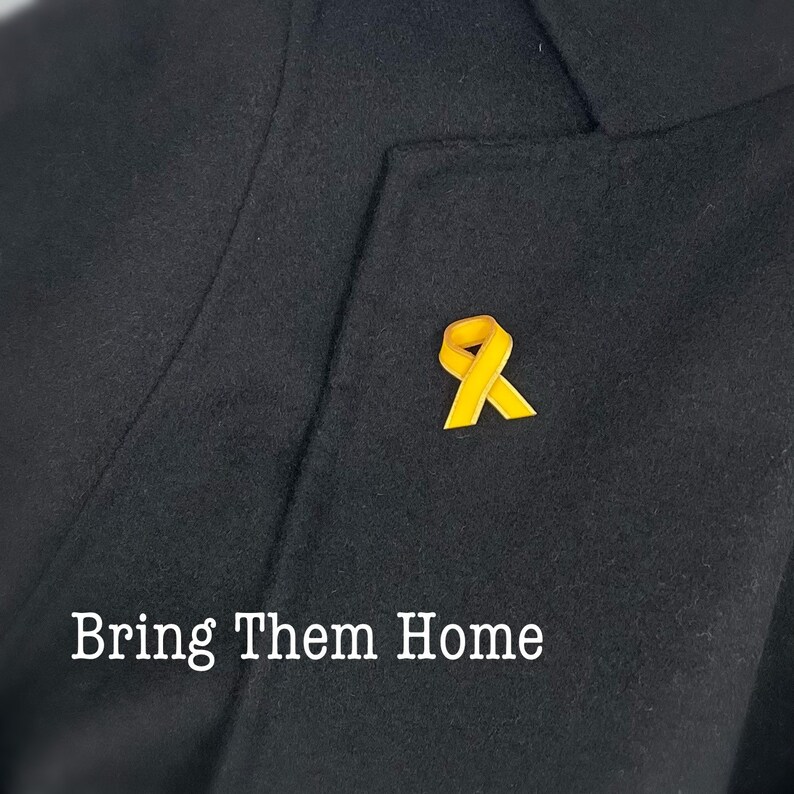 Yellow Ribbon Pin Hostage Awareness ,handmade Polymer Clay - Etsy