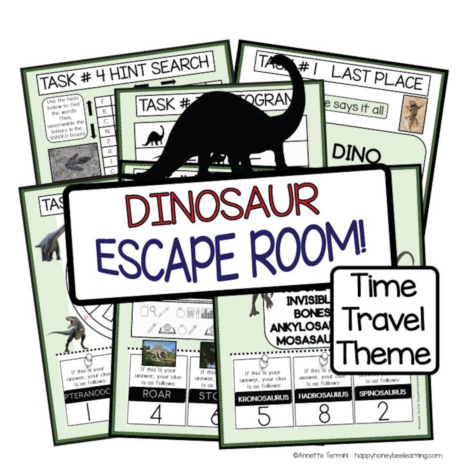 Dinosaur Time Travel Escape Room for Kids - Team Building or Solo ...