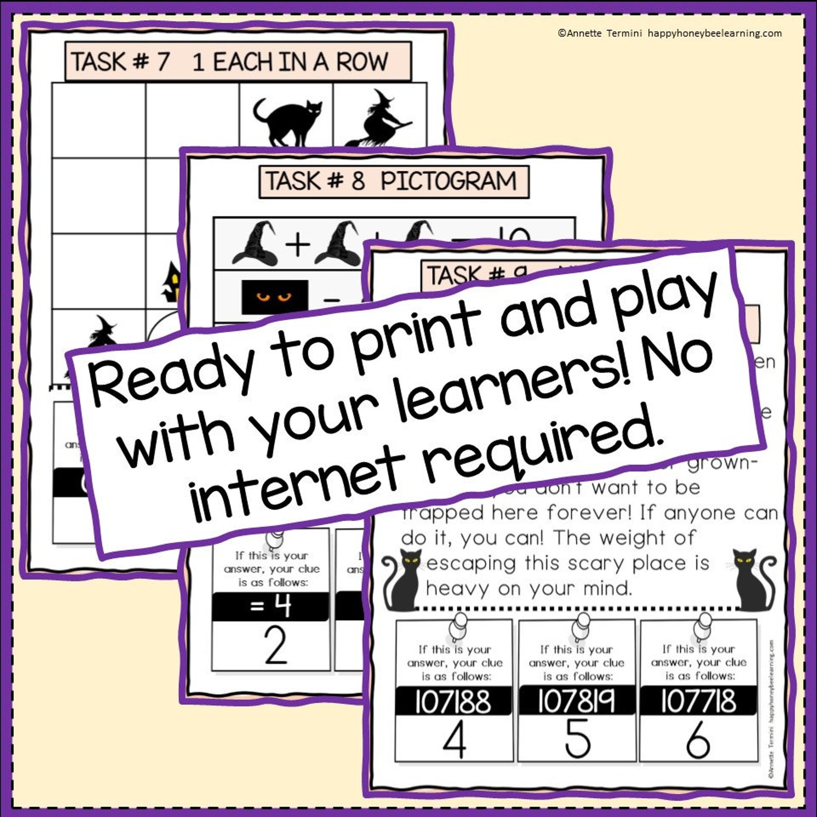 Haunted House Escape Room for Kids - Halloween - Printable Game ...