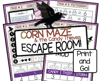 Haunted House Escape Room for Kids - Halloween - Printable Game ...