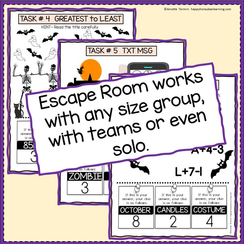 Haunted House Escape Room for Kids - Halloween - Printable Game ...