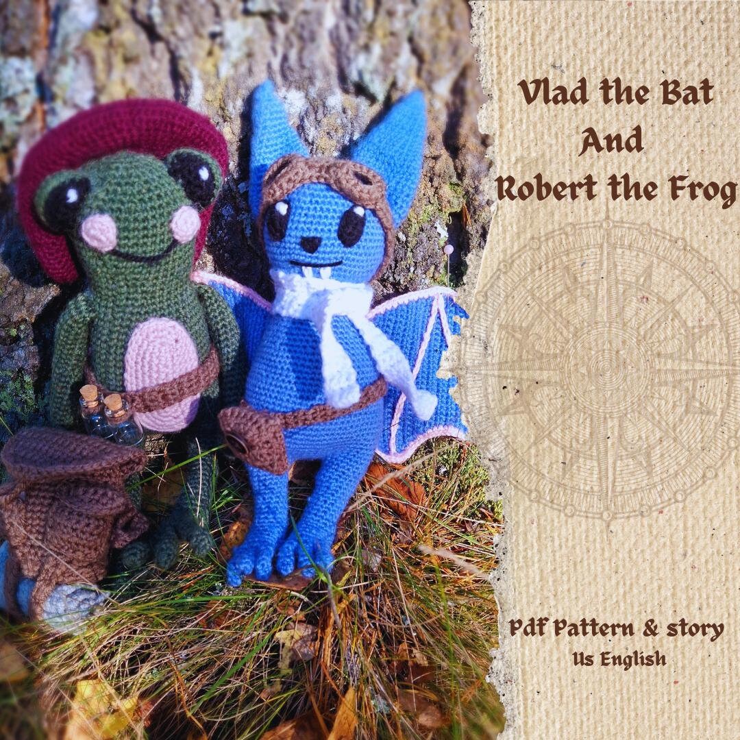Robert the Frog Wizard & Vlad the Warlock Crochet Pattern Bundle PDF ...