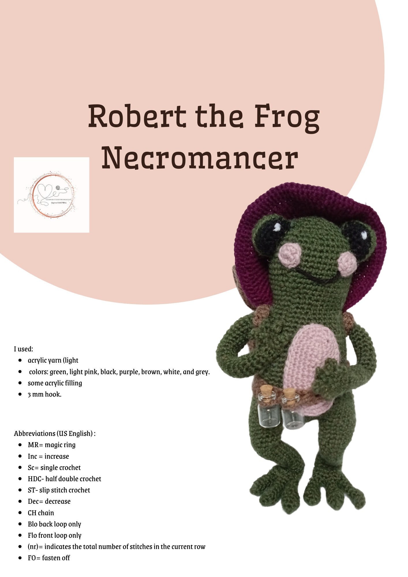 Robert the Frog Crochet Pattern - DIY Amigurumi Toy - Easy Beginner ...
