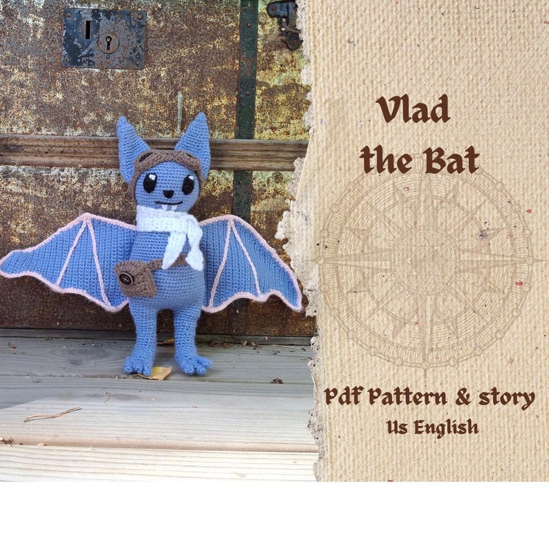Vlad the Bat Crochet Pattern PDF, DIY Amigurumi Toy, Beginner to ...