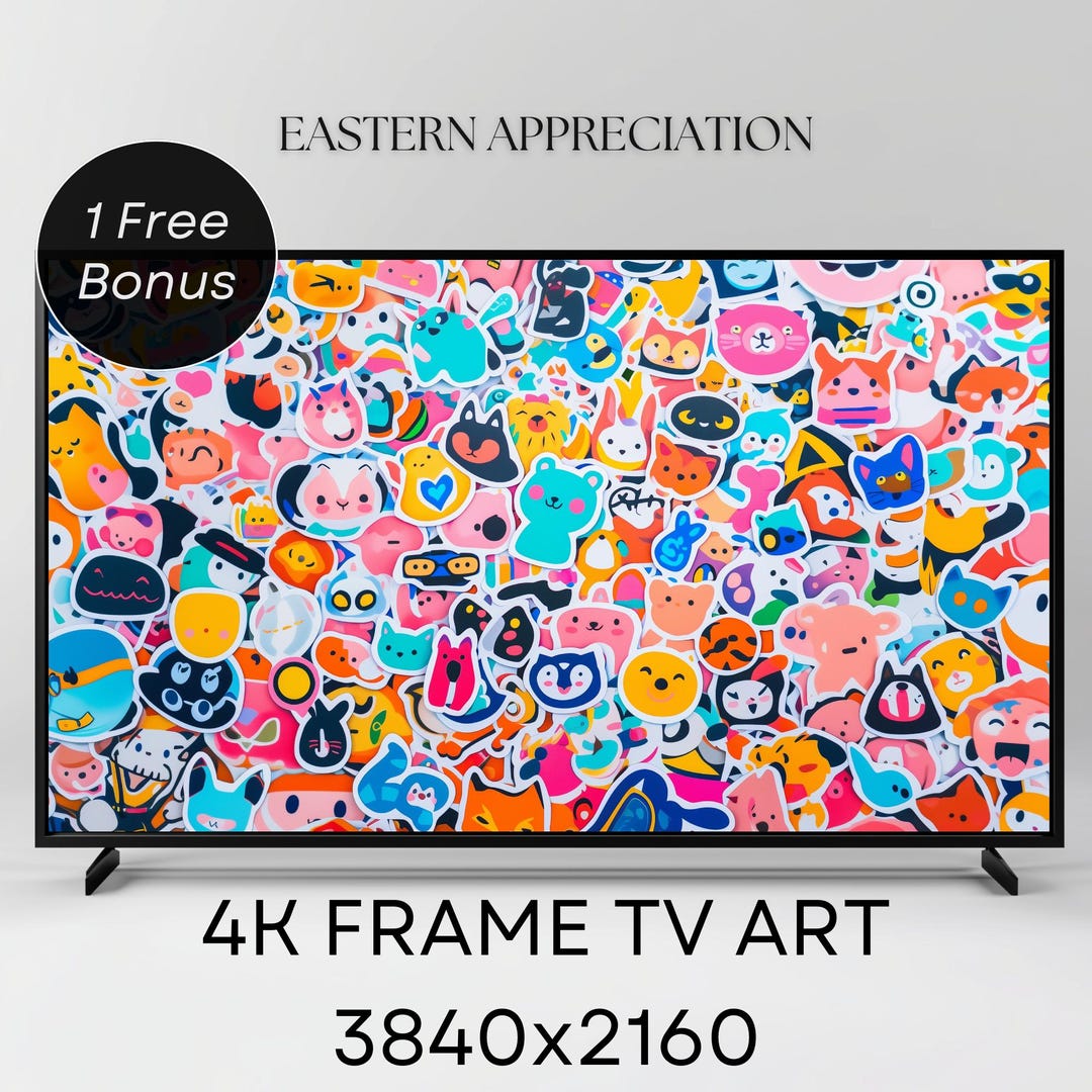 Cutecore Kawaii Stickers Frame Tv Art Desktop Wallpaper, Cutecore Decor ...