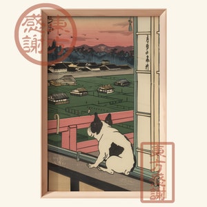 Printable Wall Art Bundle of Antique Dog Paintings in Vintage Japanese ...