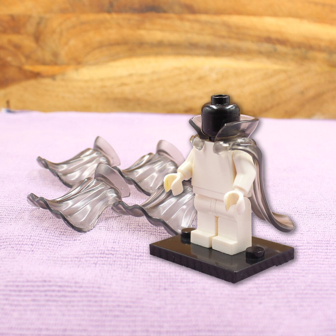 Custom Made Translucent Hard Cape (black) for Minifigure - Minifigure ...