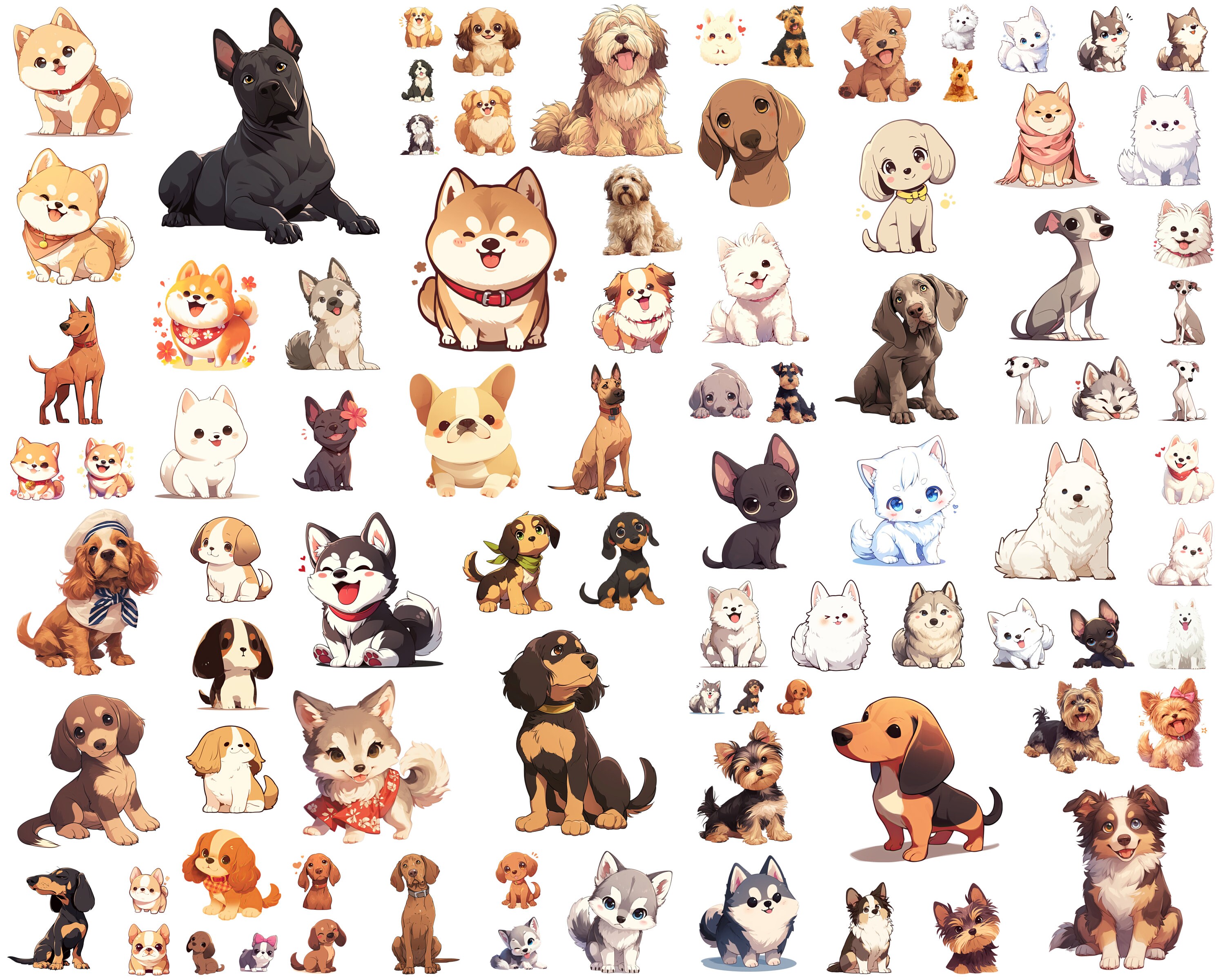 Kawaii Dog Clip Art | Corgis | Cute Dog Clipart | Dog Breeds Clipart ...
