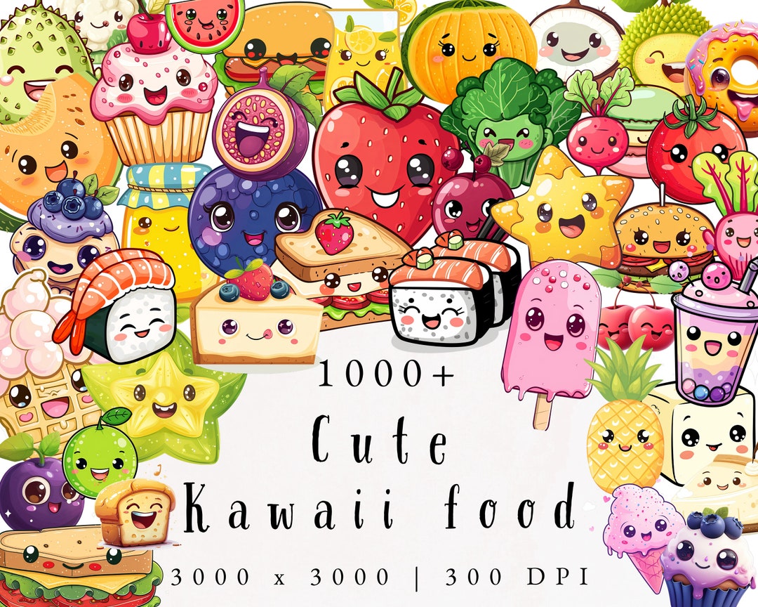 Kawaii Food Clipart | Cute Food Clipart | Cute Drinks Clipart | Junk ...