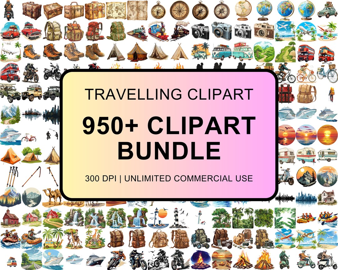 Travel Clipart Png Wanderlust Clipart Camper Svg Instant Download ...