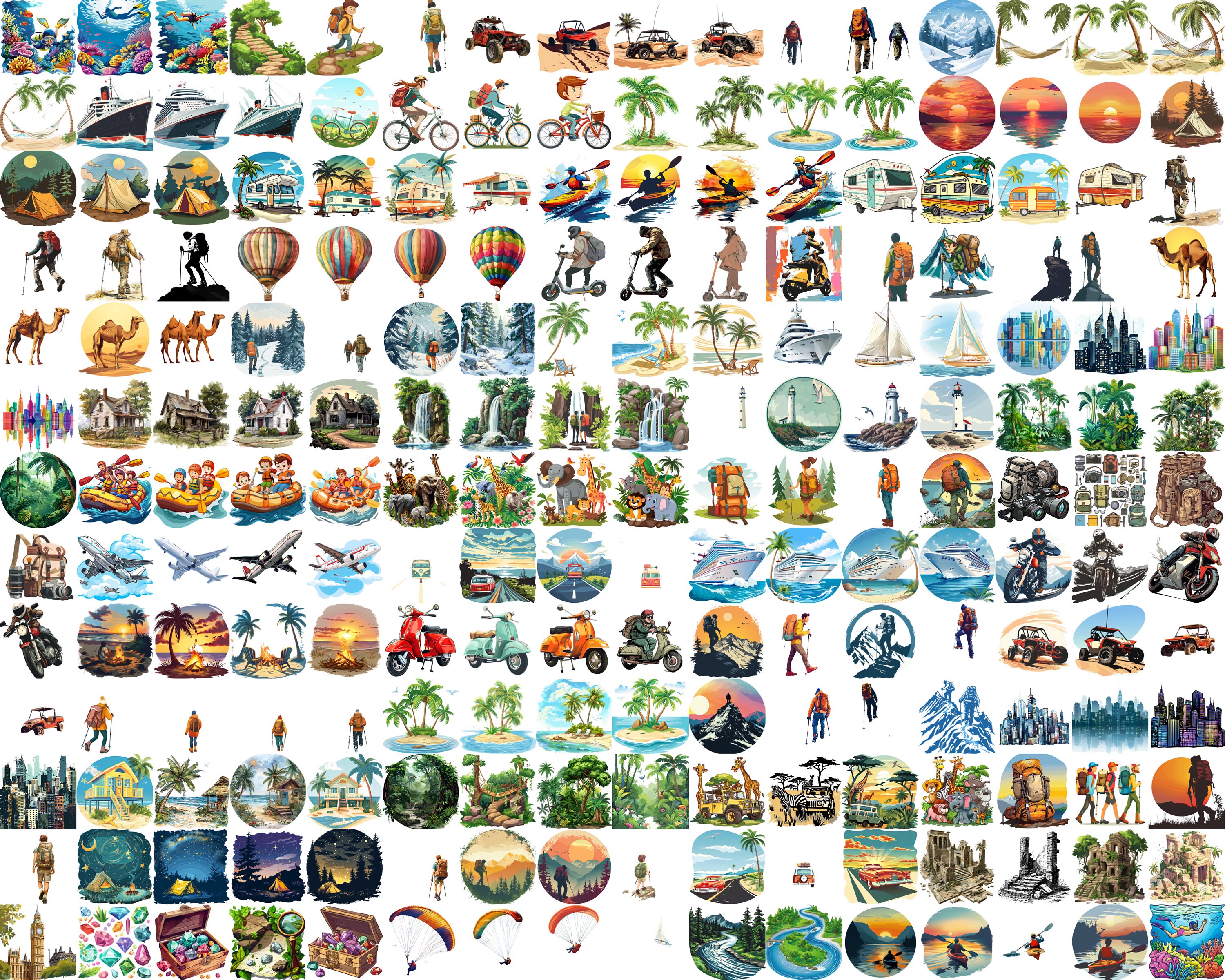 Travel Clipart Png | Wanderlust Clipart | Camper Svg | Instant Download ...