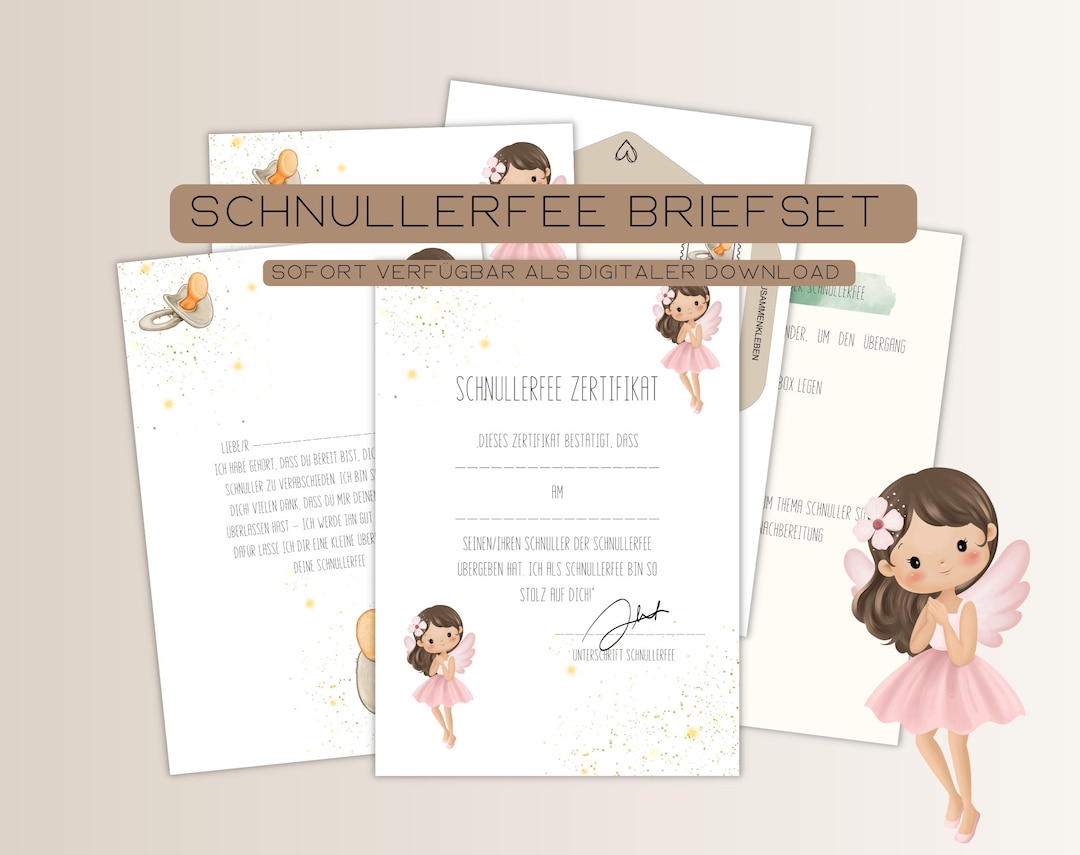 Pacifier Fairy Gift, Letter From the Pacifier Fairy Template, Pacifier ...