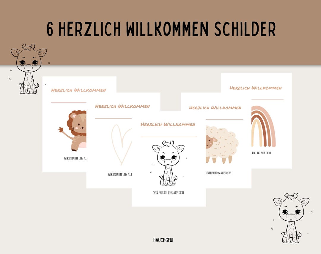 Welcome Signs for Daycare, Crèche and Kindergarten 6 Digital Templates ...