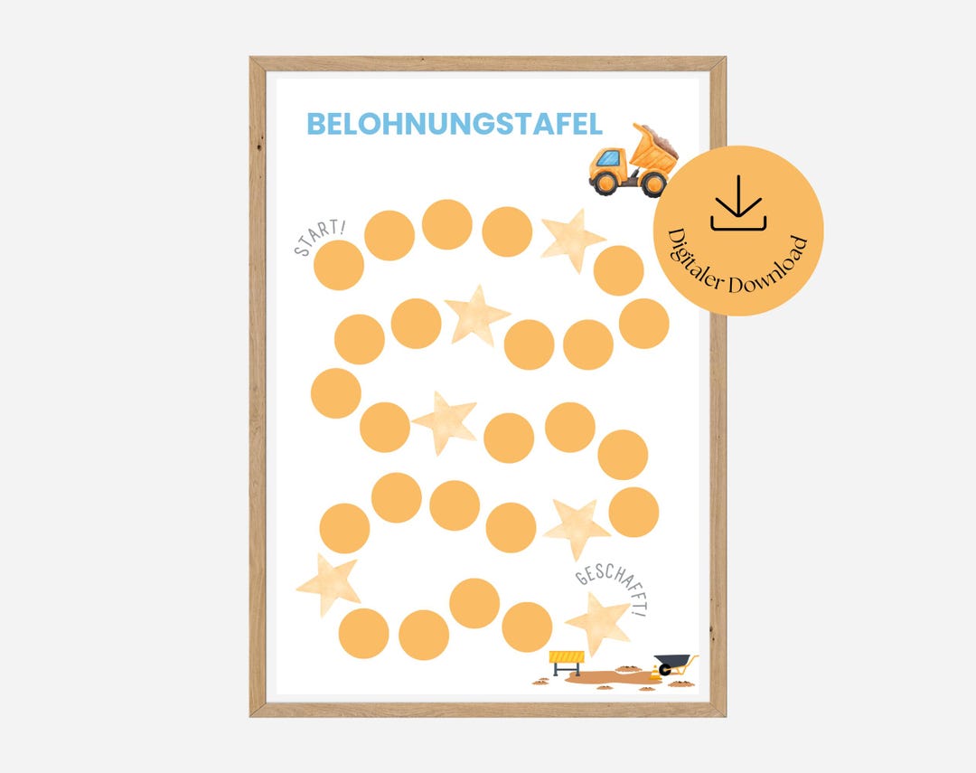 Belohnungsplan, Belohnungstafel Kinder, Wochenplan mit Belohnung für ...