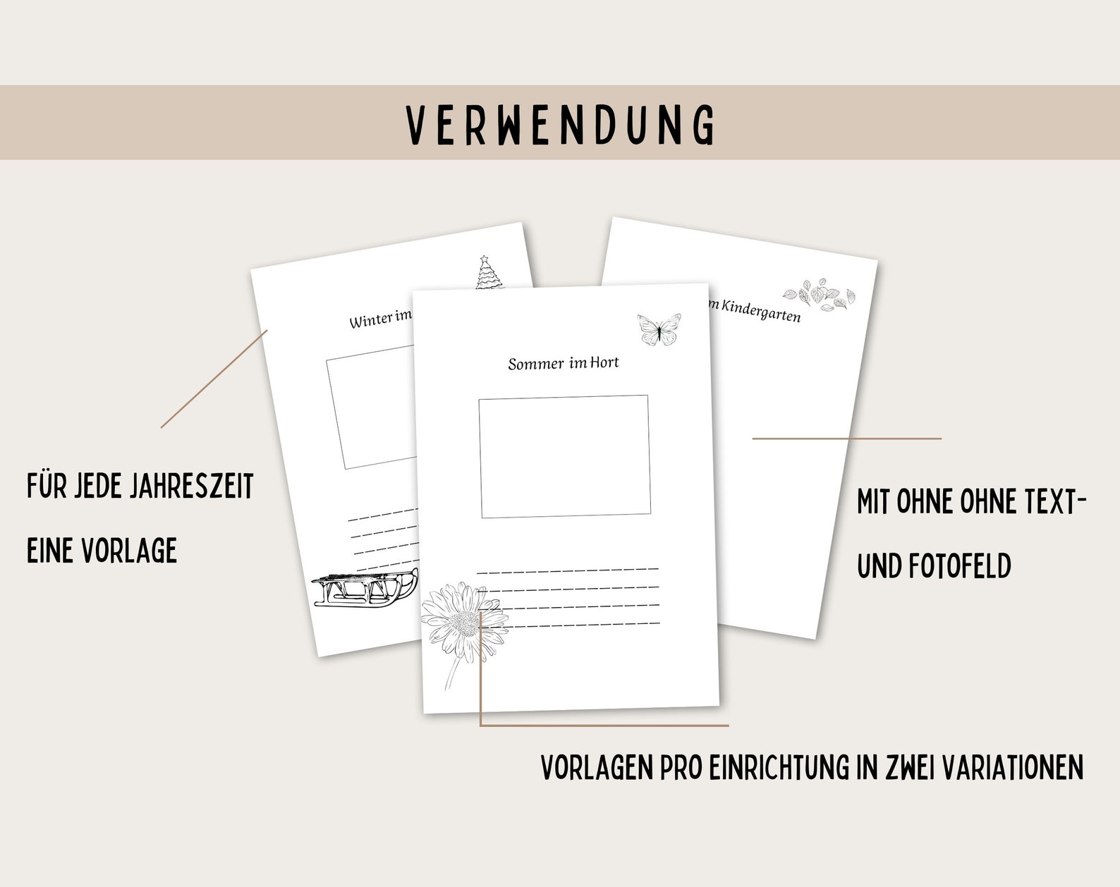 32 Black and White Portfolio Templates Daycare Nursery, Kindergarten ...