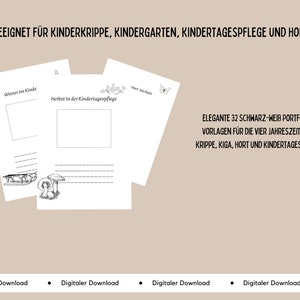 32 Black and White Portfolio Templates Daycare Nursery, Kindergarten ...